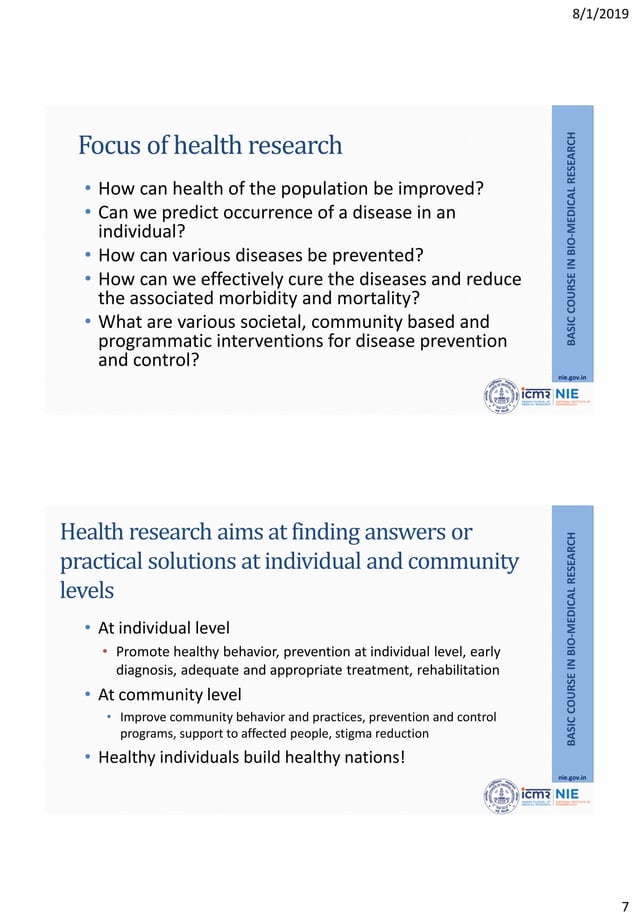 01. Introduction to health research medicine | PDF