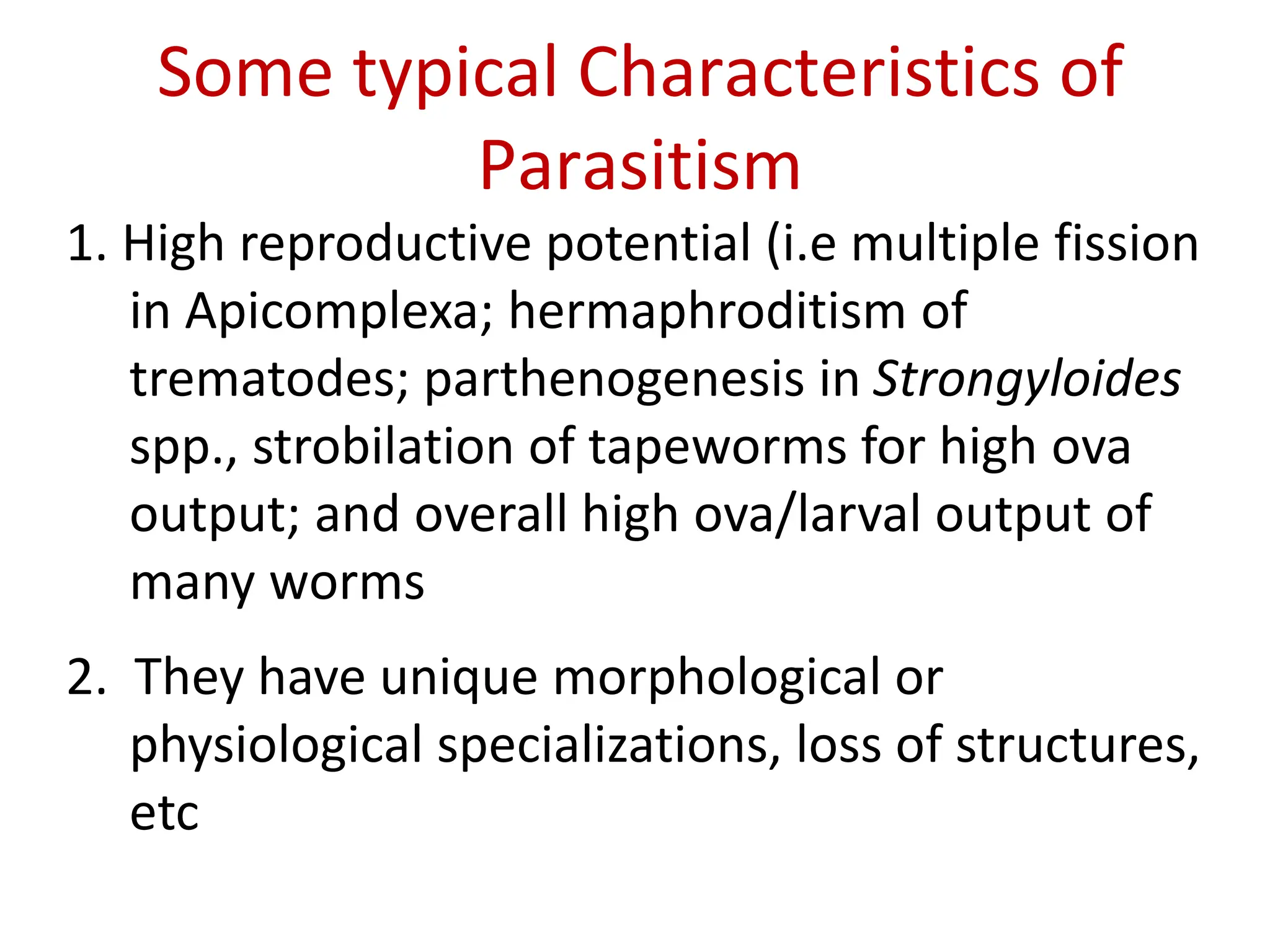 Introduction Parasitology. Parasites in the human body. | PPT