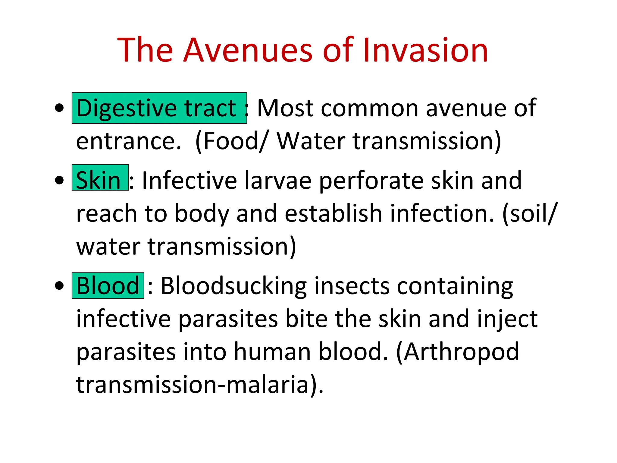 Introduction Parasitology. Parasites in the human body. | PPT