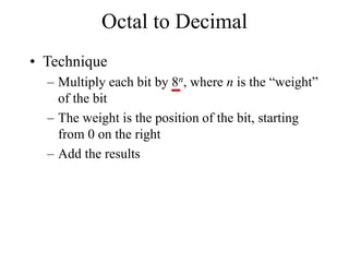 Number Systems for class 11 computer science | PPT