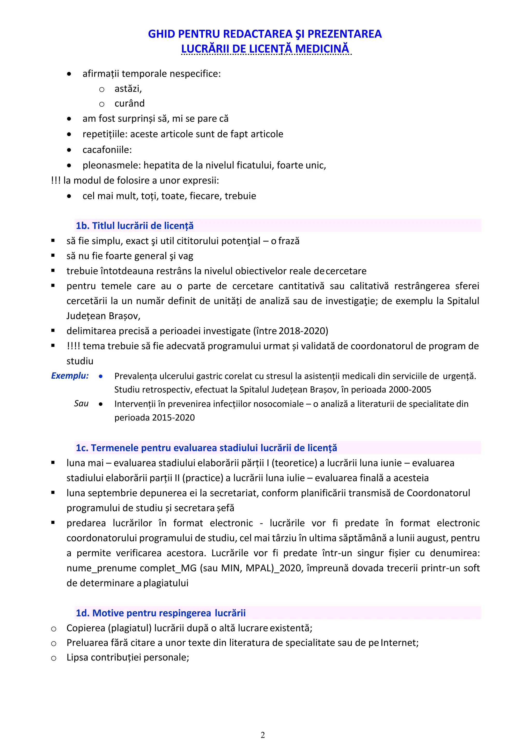ghid pentru redactarea si prezentarea lucrarii de licenta | PDF
