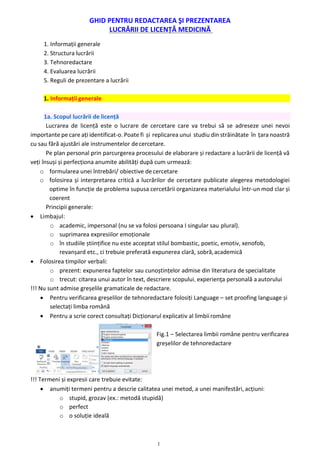ghid pentru redactarea si prezentarea lucrarii de licenta | PDF