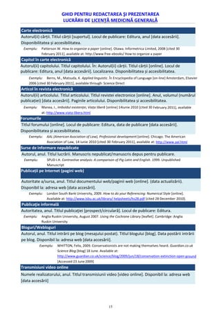 ghid pentru redactarea si prezentarea lucrarii de licenta | PDF