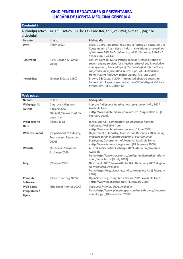 ghid pentru redactarea si prezentarea lucrarii de licenta | PDF