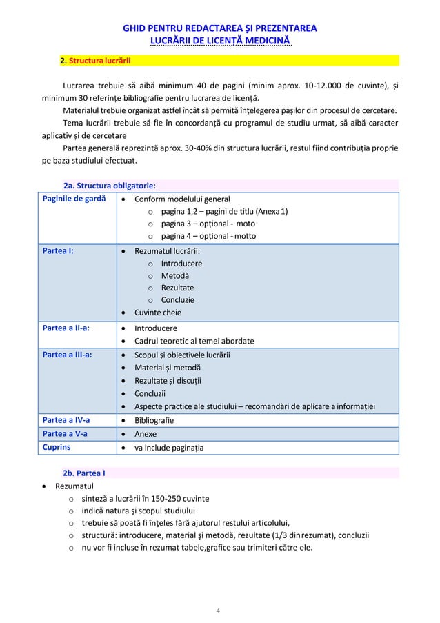ghid pentru redactarea si prezentarea lucrarii de licenta | PDF