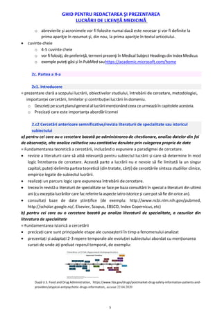 ghid pentru redactarea si prezentarea lucrarii de licenta | PDF