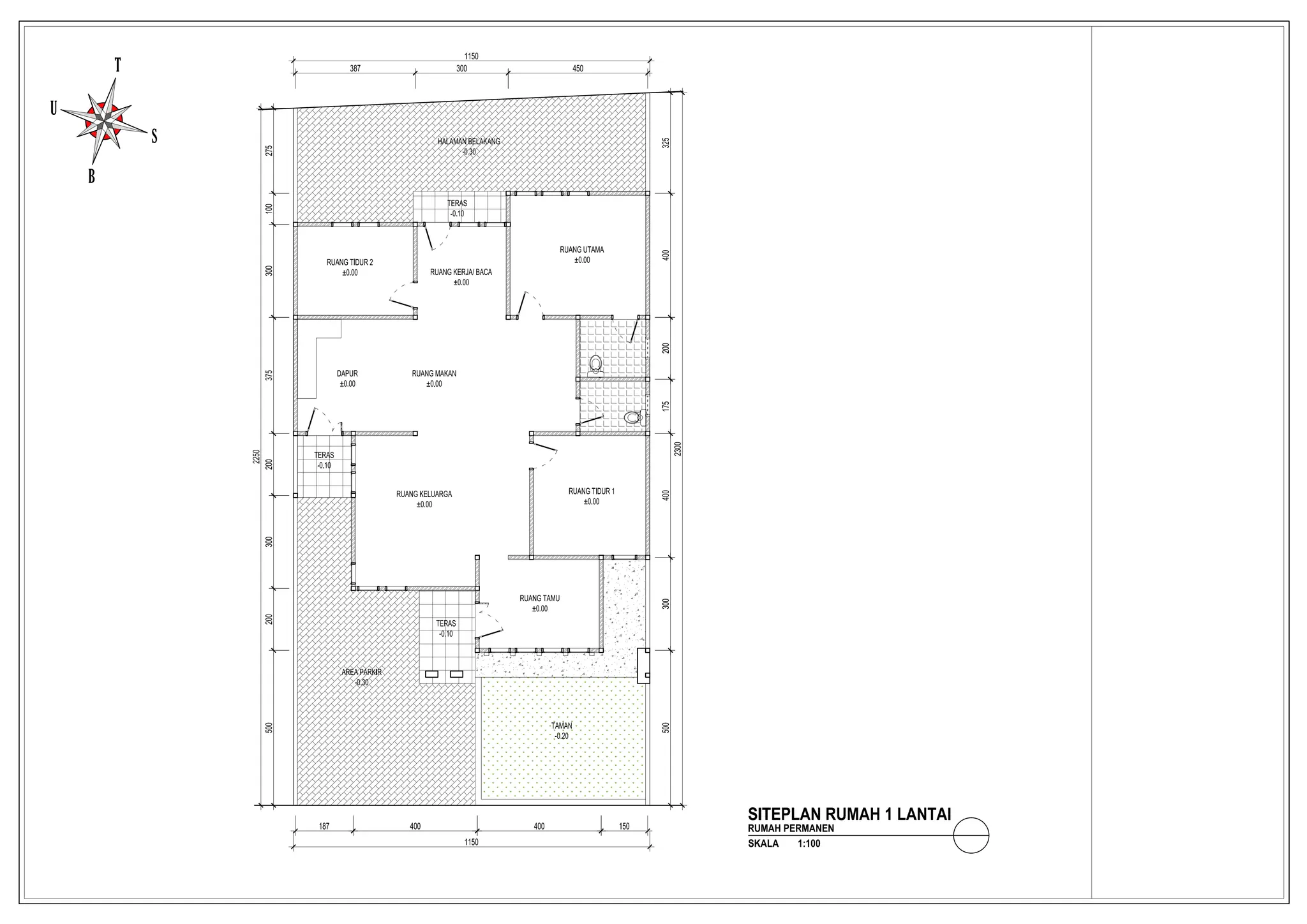 01.Contoh Denah lantai rumah tinggal .pdf