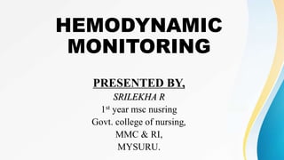 SEMINAR ON HEMODYNAMIC MONITORING ; INVASIVE AND NON INVASIVE | PPTX ...