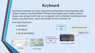 Mengenal Input Device pada perangkat komputer | PDF