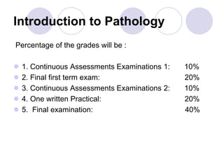01. INTRODUCTION TO PATHOLOGY ug class mbbs 2nd | PPT