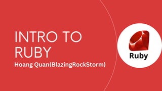 01. Ruby Introduction - Ruby Core Teaching | PDF