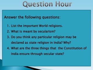01. Understanding secularism class 8th full ppt | PPTX