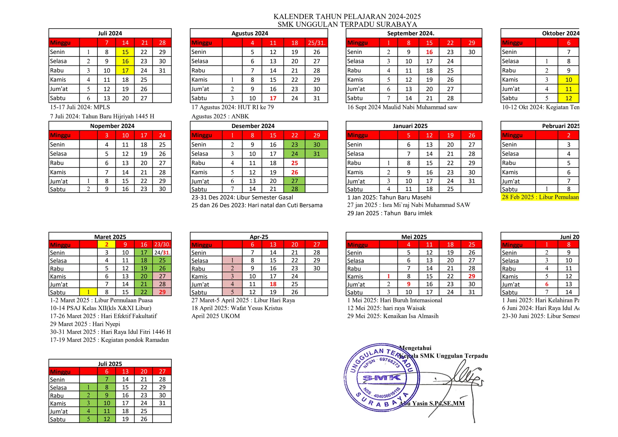 01. kaldik SUNTER 2024-2025 terbaru 2024 | PDF
