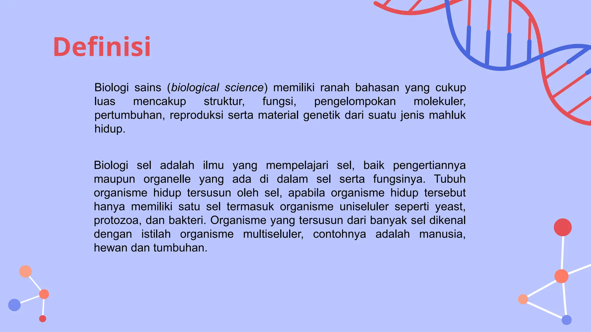 Materi Biologi sel dan Biologi molekuler | PPTX