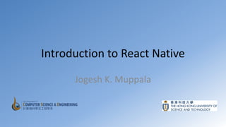 01.Introduction to React Native - Jogesh K. Muppala | PDF | Web Development | Internet