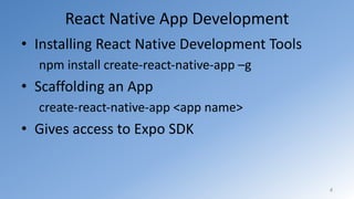 01.Introduction to React Native - Jogesh K. Muppala | PDF | Web Development | Internet