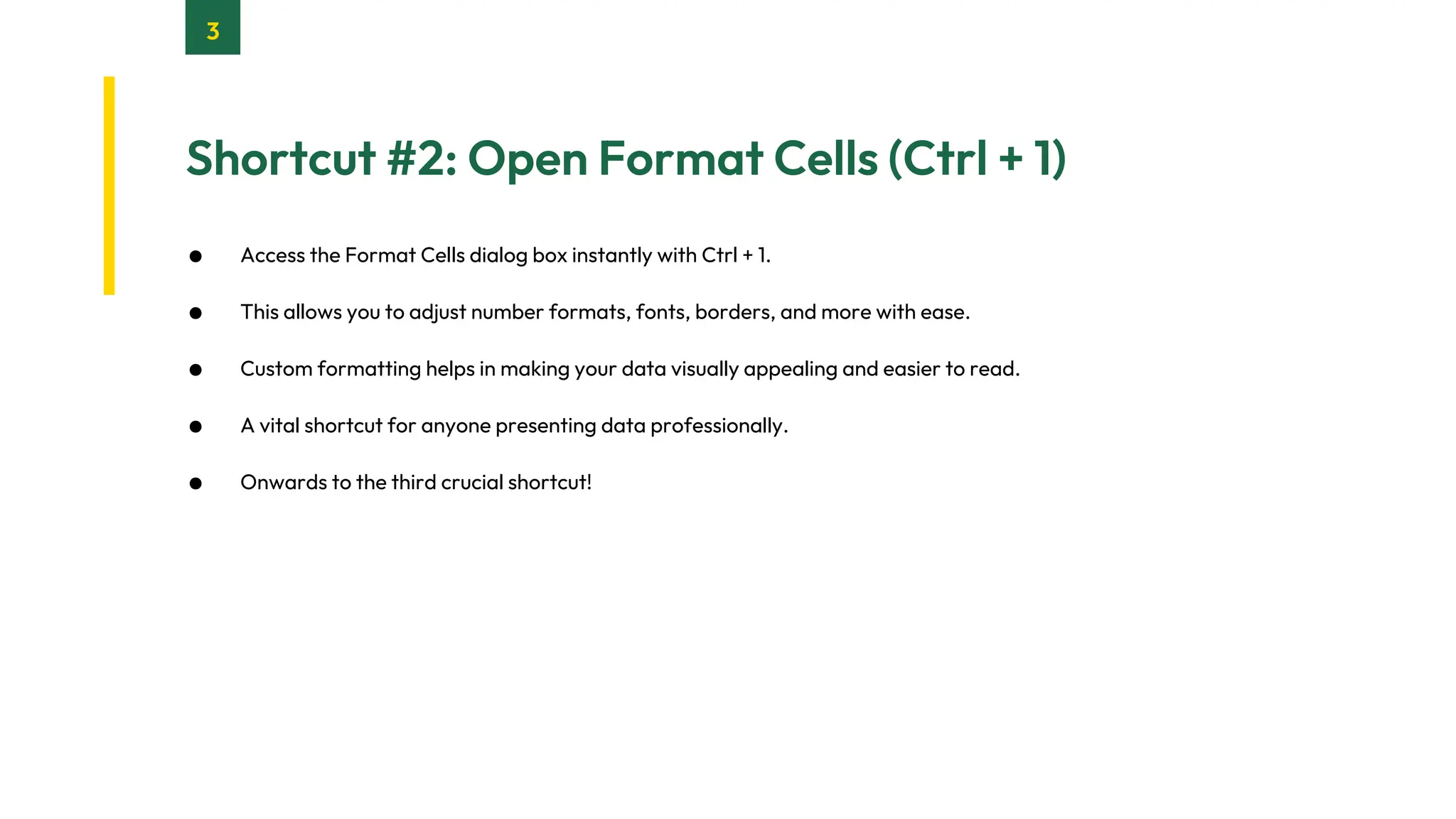 Basic shortcuts Of Microsoft Excel for working professional | PPT