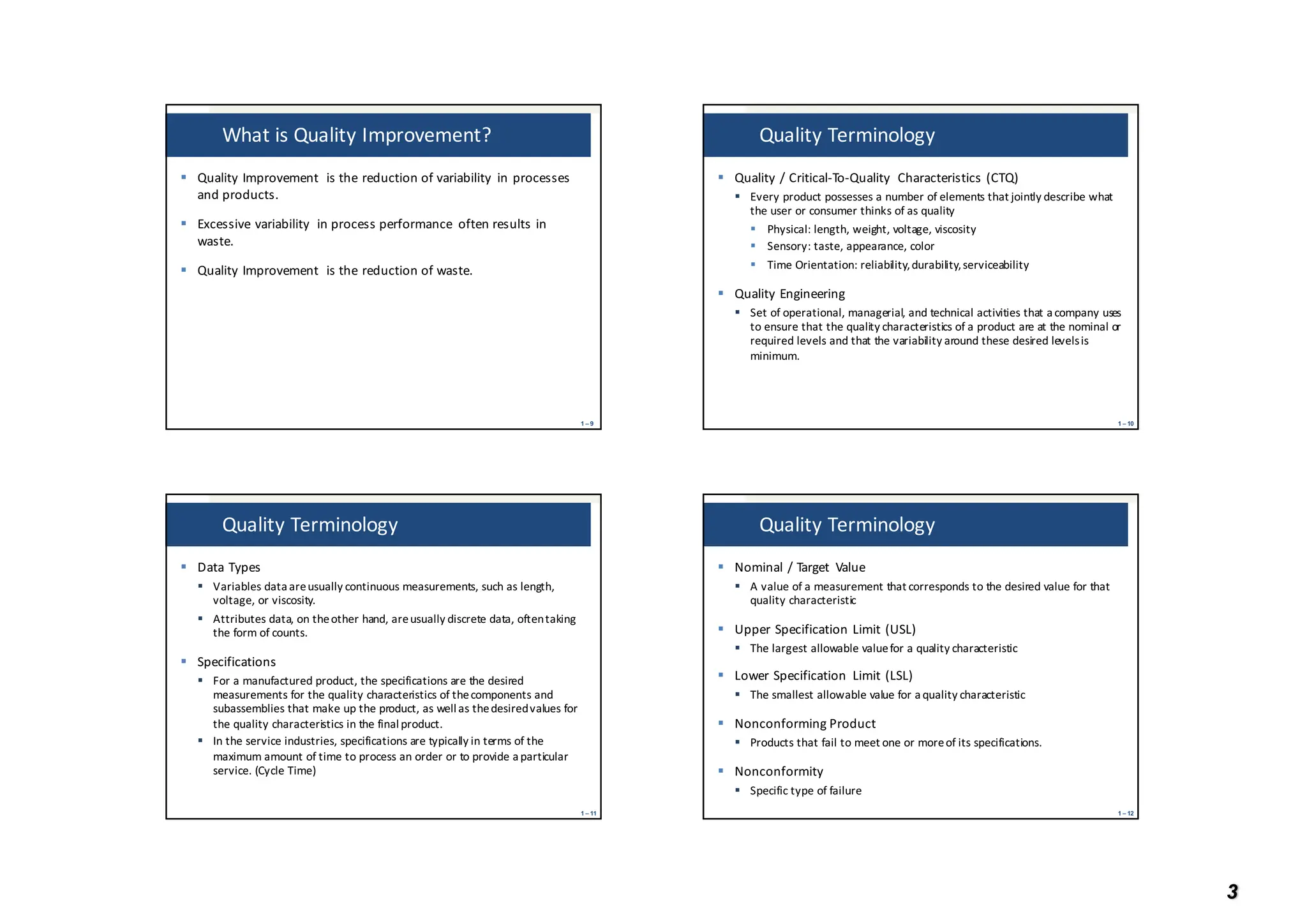 Introduction to quality, quality assurance and productivity | PDF