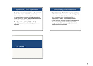 Introduction to quality, quality assurance and productivity | PDF