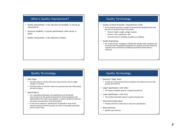 Introduction to quality, quality assurance and productivity | PDF