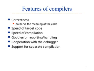 Compiler Construction Chapter number 1 slide | PPT
