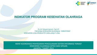 Indikator Program Kesehatan Olahragapptx | PPTX