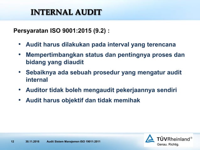 AUDIT 19011 2011 NEW QMS guidelines for audit | PDF