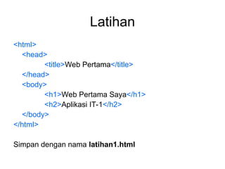 01. Dasar-dasar HTML belajar web dasar.ppt