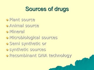 01. sources of drugs.pdf by PhD scholars | PDF