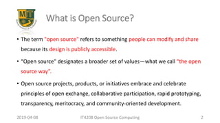 01. Introduction to open source computing | PDF