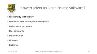 01. Introduction to open source computing | PDF