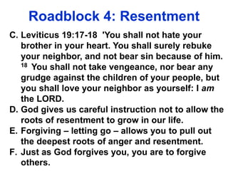 roadblocks to forgiveness | PPT