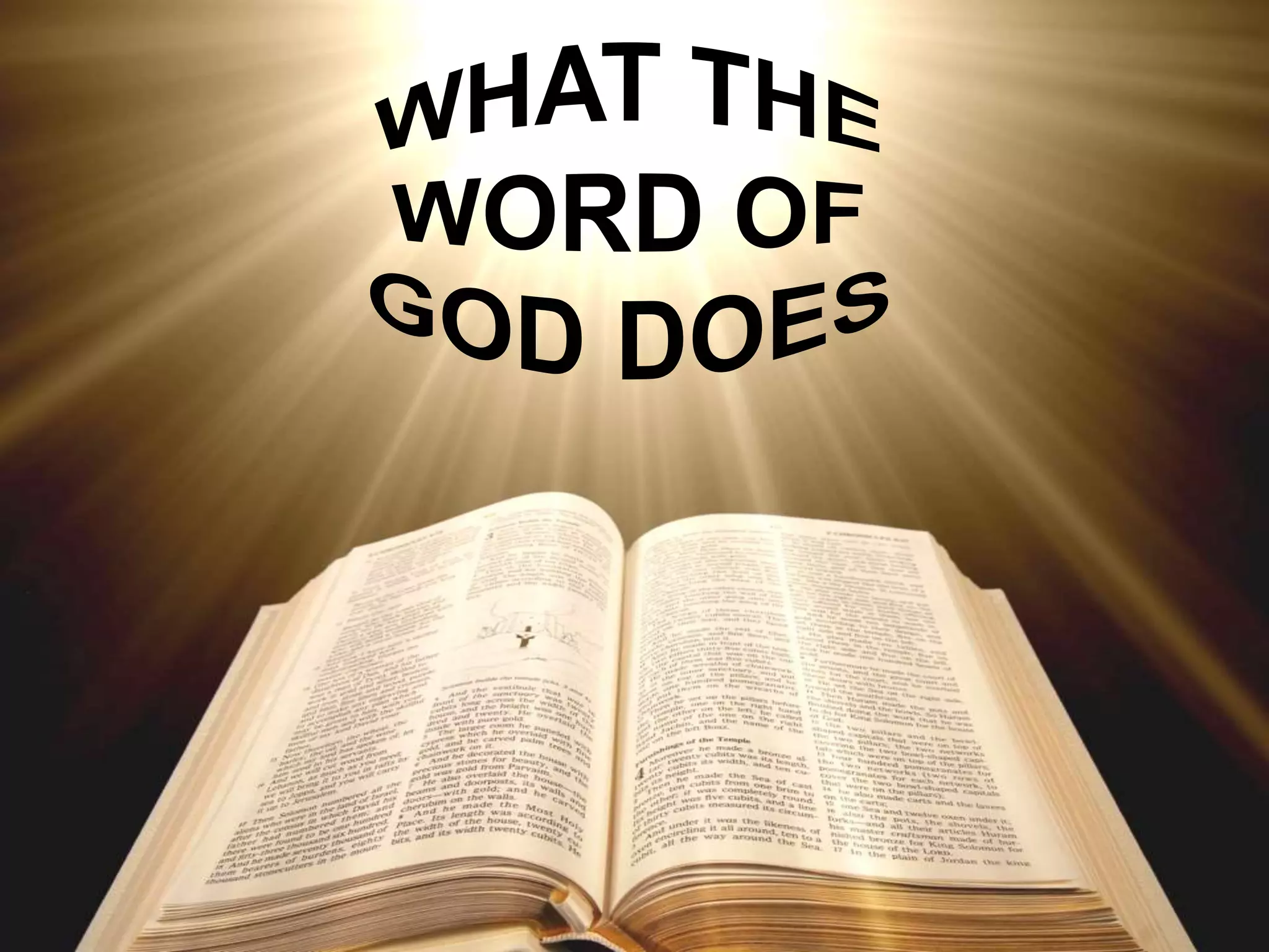 what the word of god does | PPTX