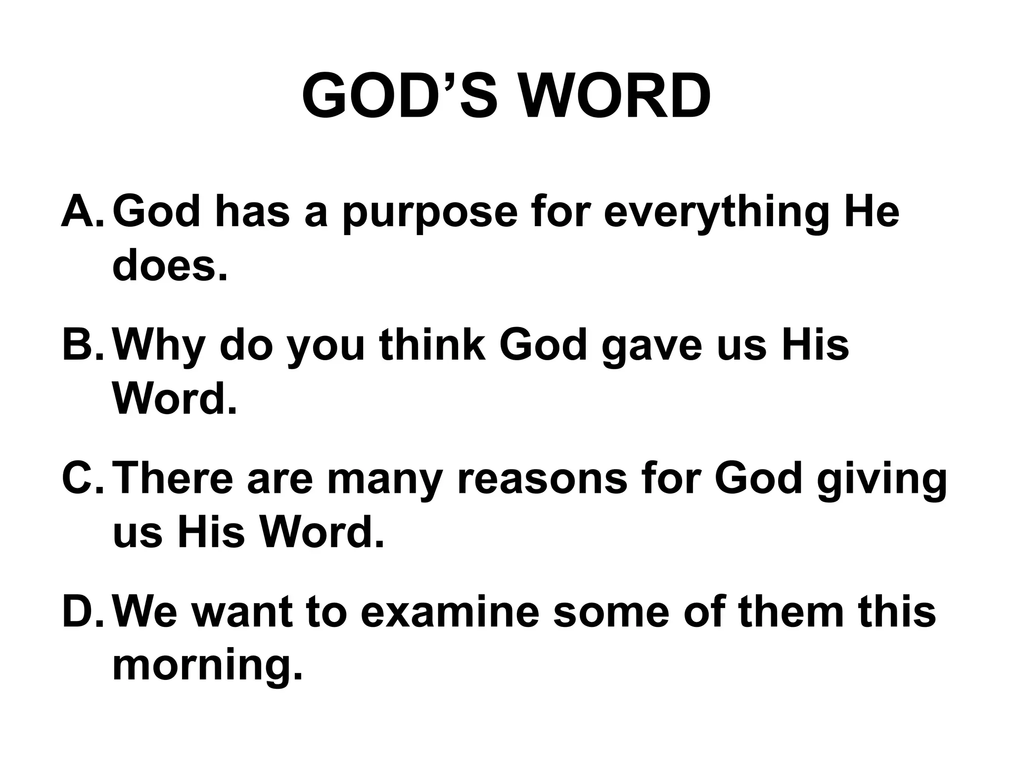 what the word of god does | PPT