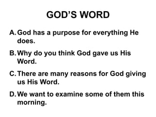 what the word of god does | PPTX