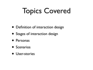 Introduction to interaction design | PPT