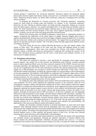 Development and validation of doctoral student social support ...