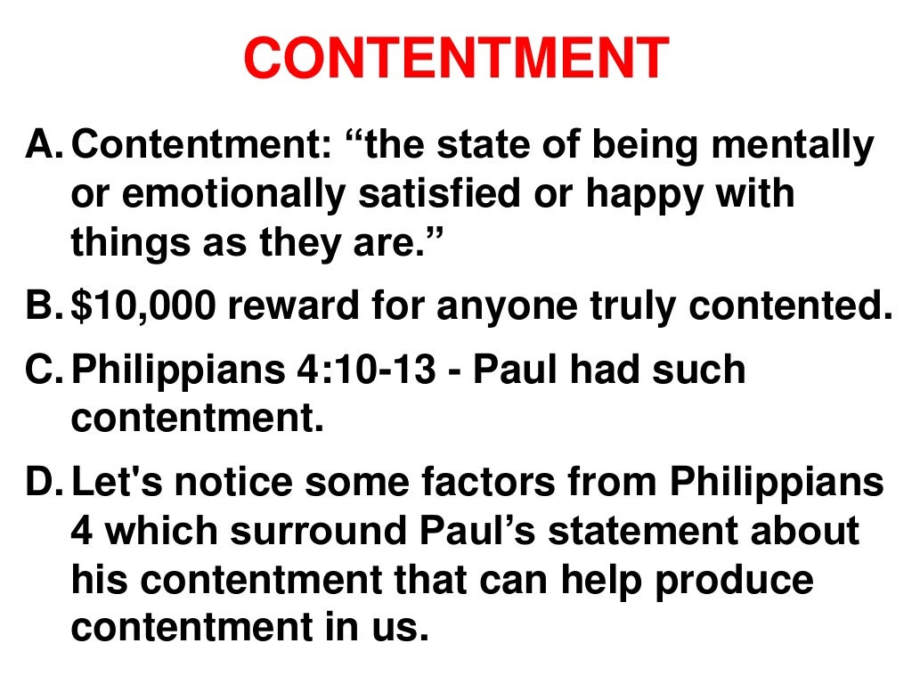 contentment