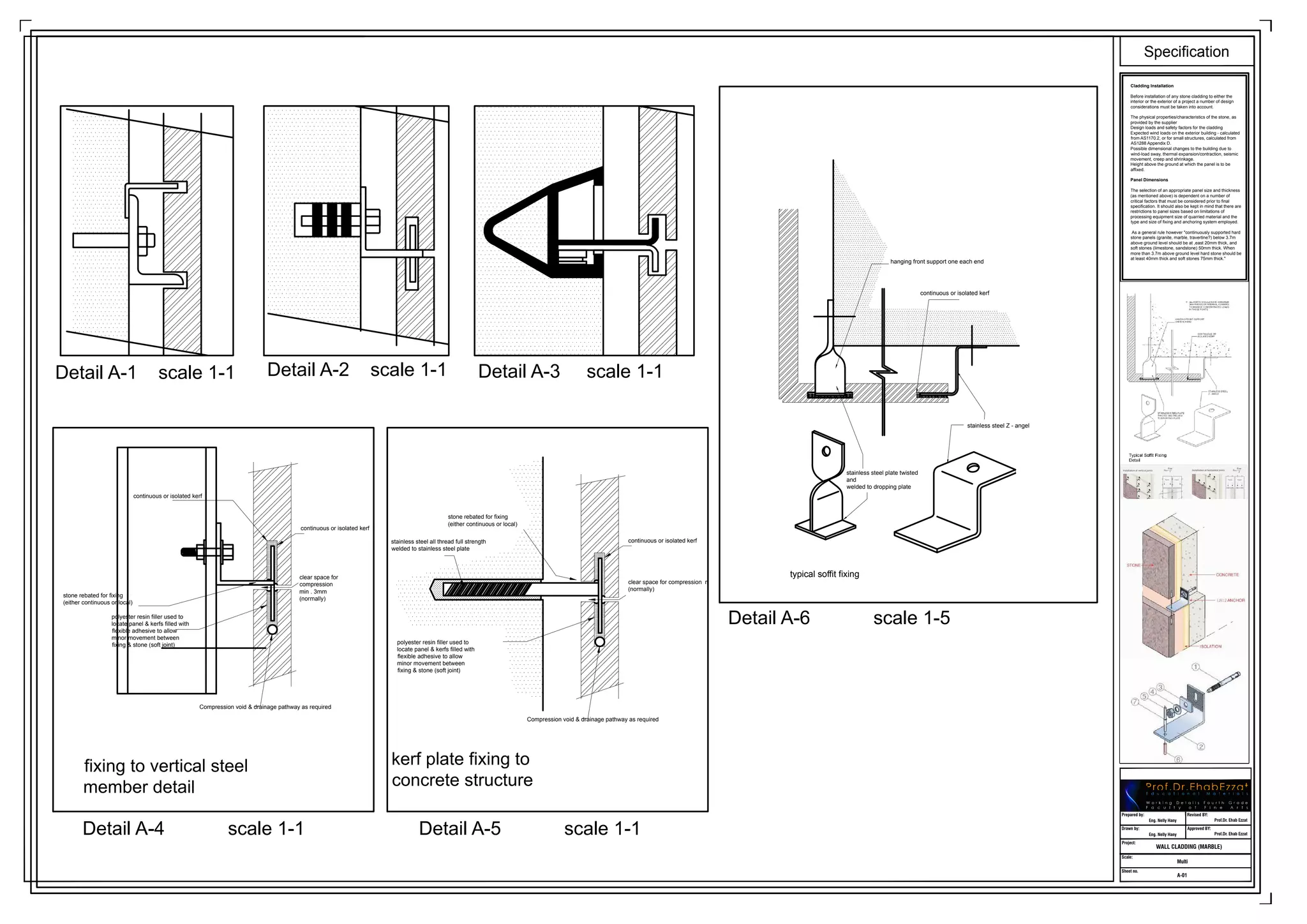 06-Working details-cladding-Marble-by Prof Dr. Ehab Ezzat 2018 | PDF
