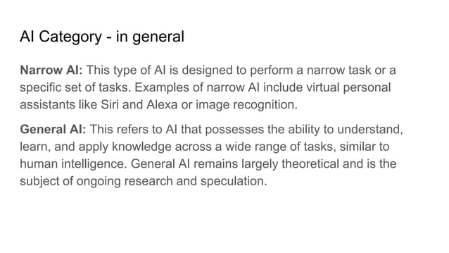 Artificial inteIegence & Machine learning - Key Concepts | PPT
