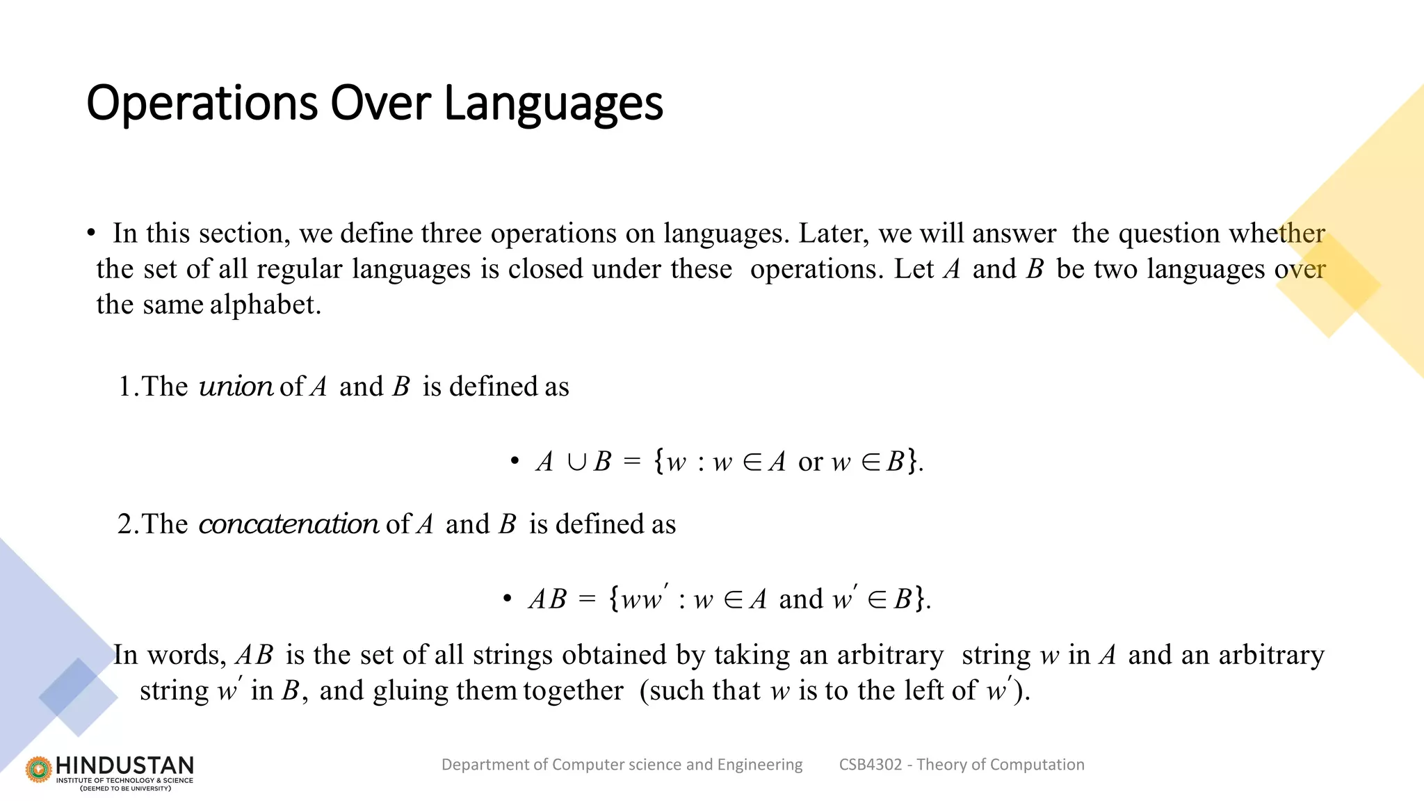 01 Alphabets Strings And Languages Pptx Programming Languages Computing