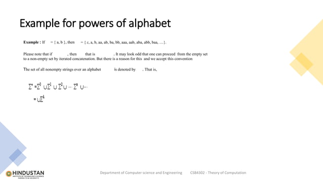 01 alphabets strings and languages | PPTX | Programming Languages | Computing