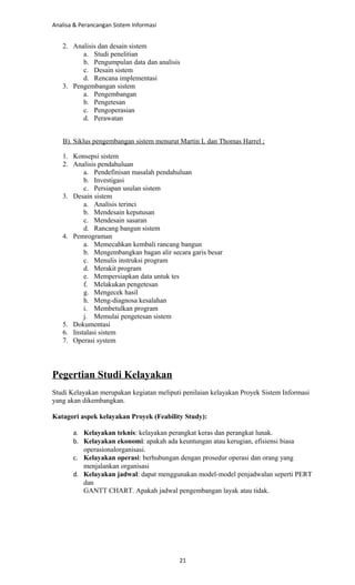 01 analisa dan perancangan sistem informasi(1) | DOC