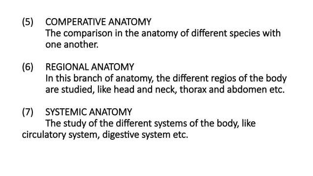 Anatomy lacture about introduction of anatomy and there branches | PPTX