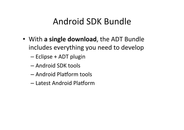 Android SDK: How to Install | PPT