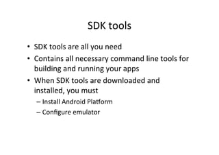 Android SDK: How to Install | PDF | Operating Systems | Computer ...