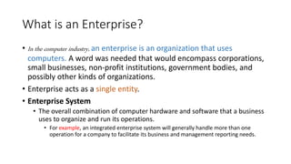 An overview - Enterprise | PPT