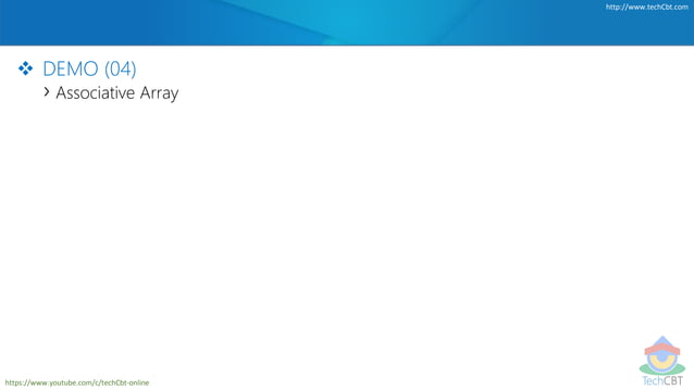 TechCBT: JavaScript Arrays in Depth | PPT