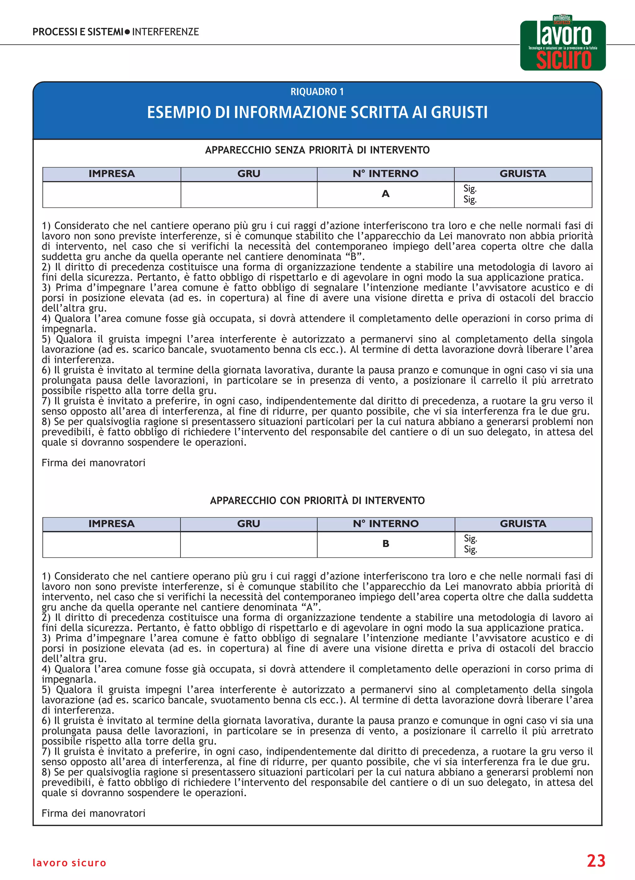 01 articolo su gru interferenze | PDF