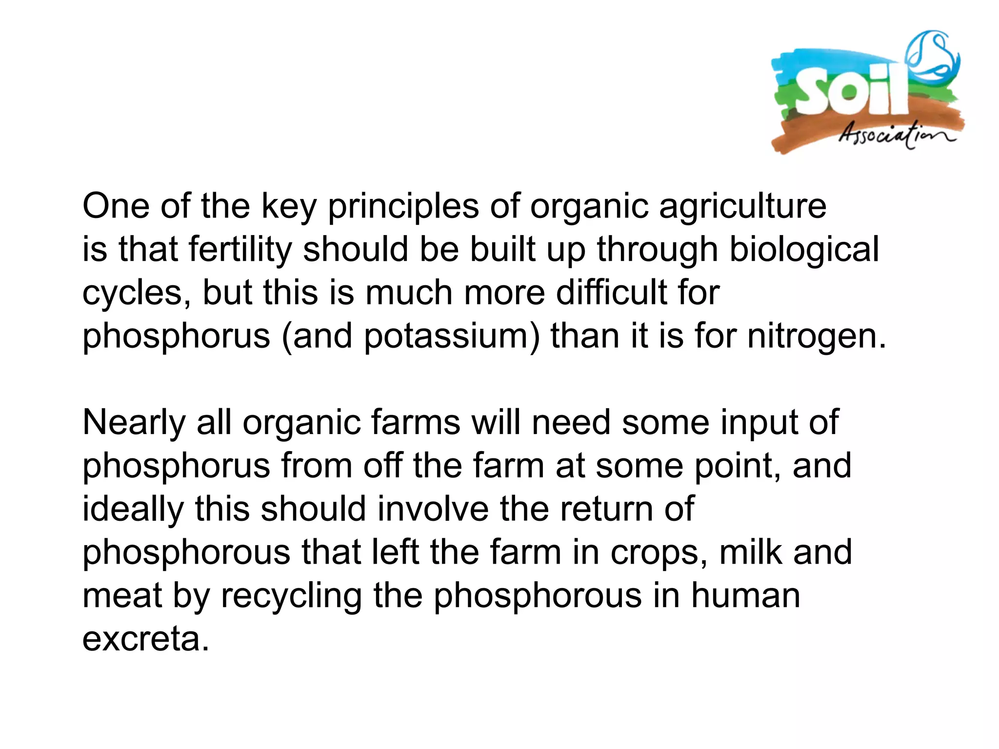 Organic farming: closing nutrient cycles and uptake of recycled ... Organic farming: closing nutrient cycles and uptake of recycled ...